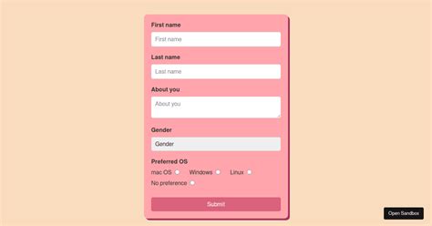 Html App Examples CodeSandbox