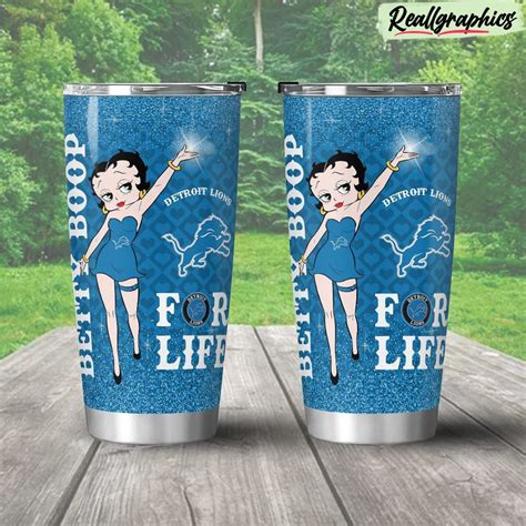 Detroit Lions And Betty Boop Stainless Steel Tumbler Reallgraphics