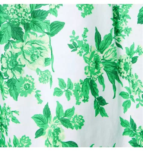 Girl Green Floral Toile Floral Toile Smocked Puff Sleeve Dress By Janie