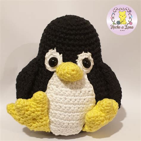Pinguino Tux Linux Hecho A Lana