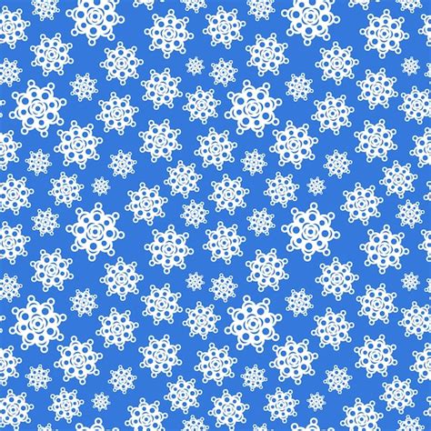 Premium Vector Snowflakes Pattern Vector Seamless Background With