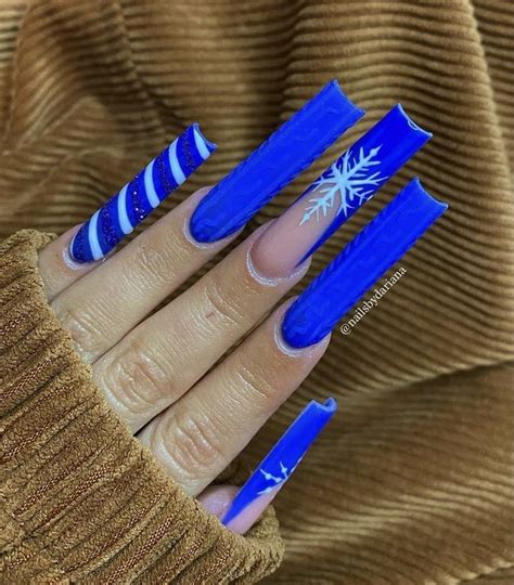 Winter Nails Inspo Long Square Acrylic Nails Christmas Nails