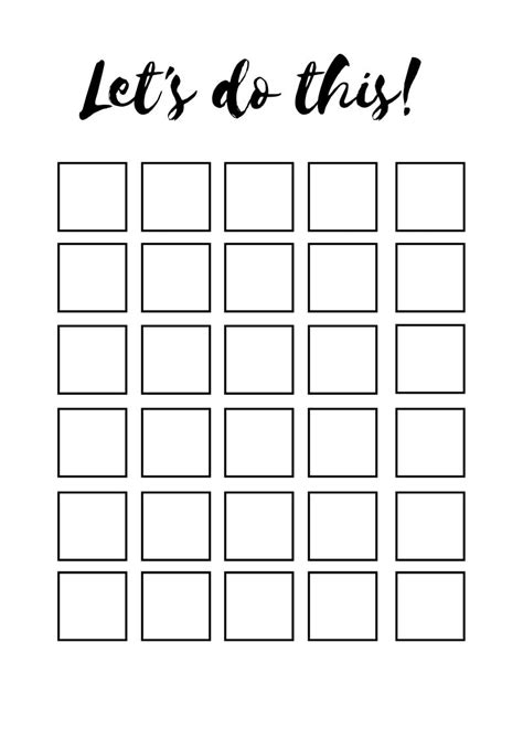 30 Day Habit Tracker Checkbox Printable Etsy