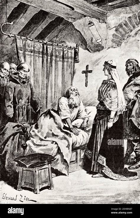 Saint Prætextatus Fredegund Visits Praetextatus After Ordering His