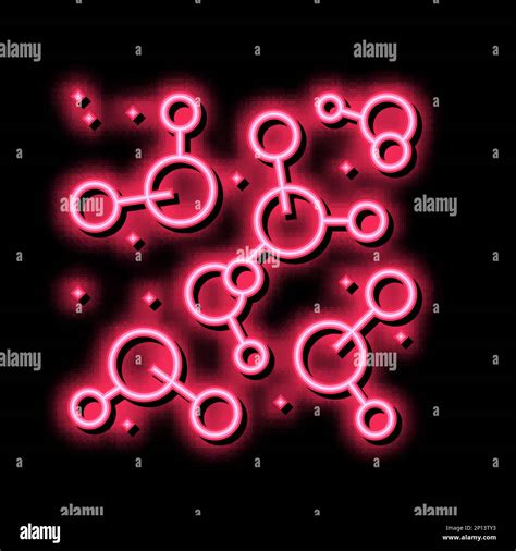 Chemical Molecule Neon Glow Icon Illustration Stock Vector Image And Art