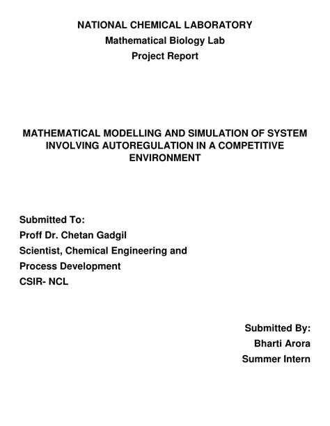 Pdf Mathematical Modelling And Simulations Of Intracellular Pathway With Autoregulation In A