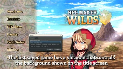 wilds animated title screen rpg maker mz by team artrix