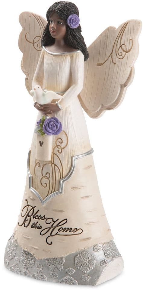 Bless This Home African American Angel Figurine Ebony Elements The
