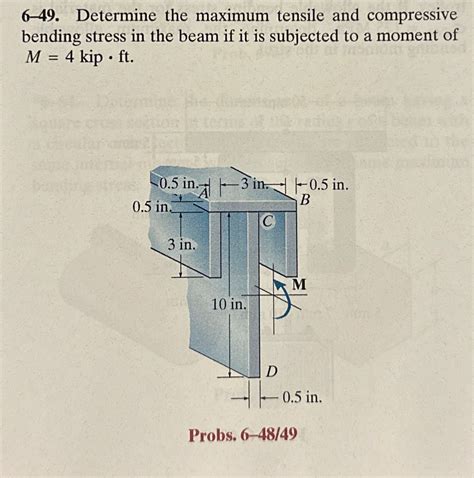 Solved Determine The Maximum Tensile And Compressive Bending