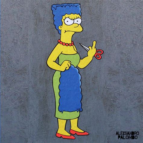 Behind “the Cut” Story Mural Featuring Marge Simpson Supporting The