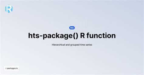 Hts Package R Function From Hts R Packages