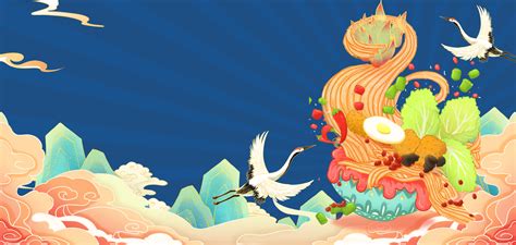 国风螺蛳粉背景图片 国风螺蛳粉背景素材图片 千库网