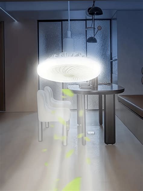 Pc In Modes Led Mini Fan Light Ceiling Fan Light With E Screw Socket And Remote Control