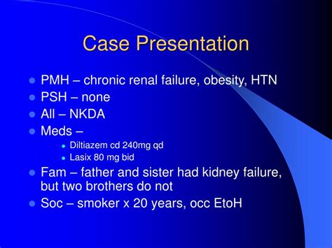 Ppt Nephrology Case Presentation Powerpoint Presentation Free