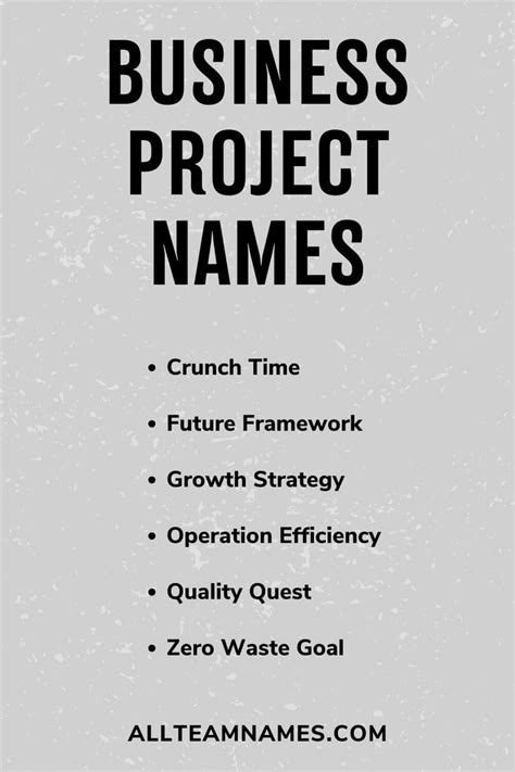 325 Best Project Names For Work School Or Volunteering