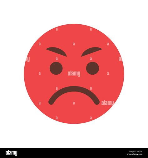 Emoticon Smiley Yellow Angry Stock Vector Images Alamy