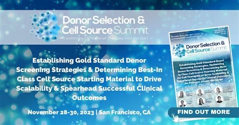 Home Donor Selection And Cell Source Summit