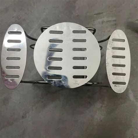 Polished Silver Stainless Steel Cutlery Holder For Kitchen Round At