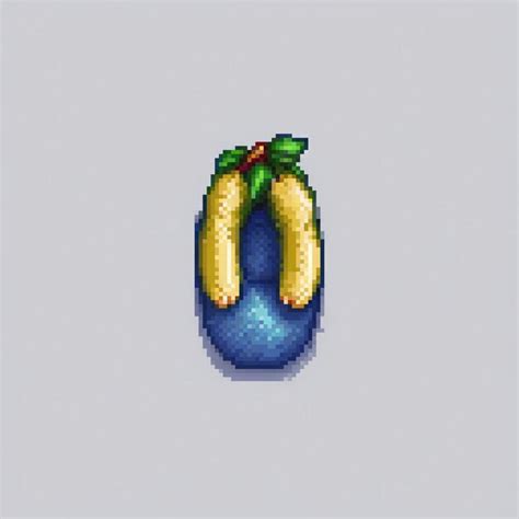 Pixel Art Computer Mouse With Banana Design Premium Ai Generated Image
