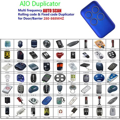 10pcs multi frequency auto scan rolling code and fixed code duplicator