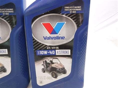 Lot Of 2 Valvoline 4 Stroke Atvutv Sae 10w 40 Motor Oil 1 Qt Dutch Goat
