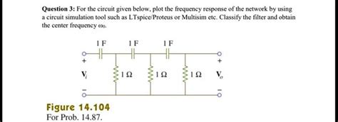 solved text plot with ltspice question 3 for the circuit given below