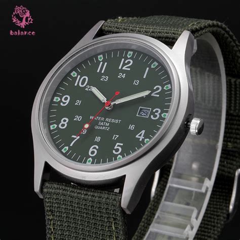 Đồng Hồ Analog Máy Quartz Dây Vải Quân Đội Chống Nước Cho Nam Shopee