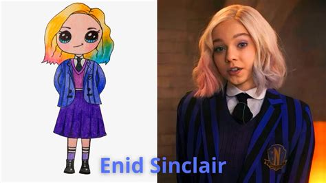 How To Draw Enid Sinclair Wednesday Cute Drawings Youtube