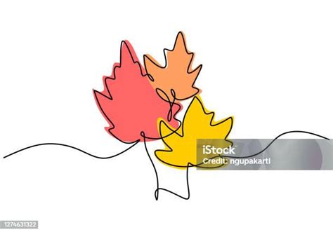 메이플 리프 라인 아트 흰색 배경에 추상 열대 스프링 절연 벡터 개체를 그리는 하나의 연속 라인 식물성 에코 컨셉 단풍 손 그린