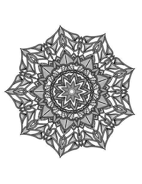Mandala Coloring Pages Adult Coloring Sheet Printable Coloring Page