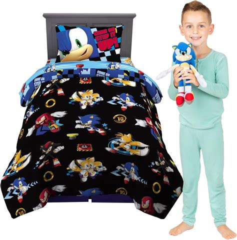 Franco Sonic The Hedgehog Anime Juego De Ropa De Cama Para Niños