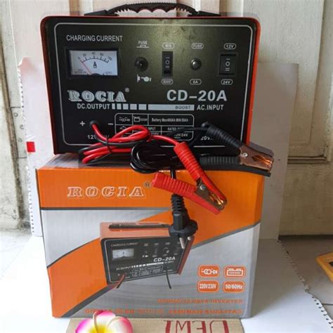 Jual Charger Cas Aki Accu 12v 24v 20 A Motor Mobil Rocia Quick Charger