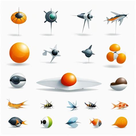 Subject Vector Set White Background Isolated A High Quality Premium