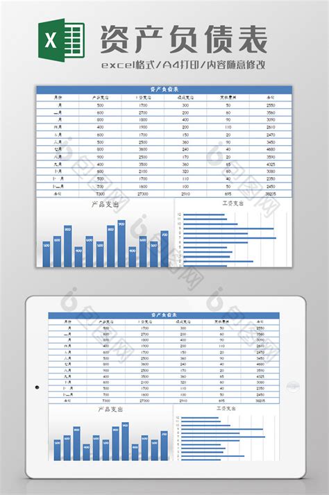 自动生成资产负债表excel模板下载 包图网