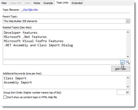 The Edit Topic Pane West Wind Html Help Builder