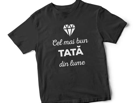 Tricou Negru Din Bumbac Personalizat Cel Mai Bun Tata