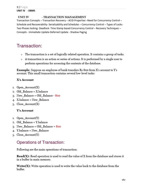 Dbms Transaction Management Pdf Database Transaction Databases