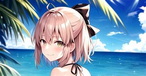Fate 水着沖田ちゃん Swimsuit Okita こーきのイラスト Pixiv