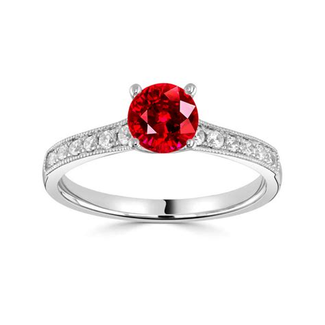 Ruby Lily Gemstone Engagement Ring Holts Gems London