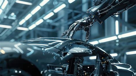 Premium Photo Working With Automation Robot Arms Machine In