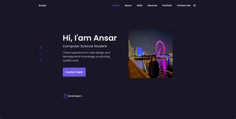 Github Ansar1337responsive Personal Portfolio A Responsive Multi Device And Cross Browser