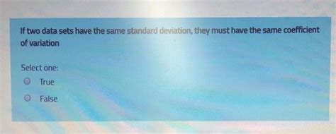 solved if two data sets have the same standard deviation
