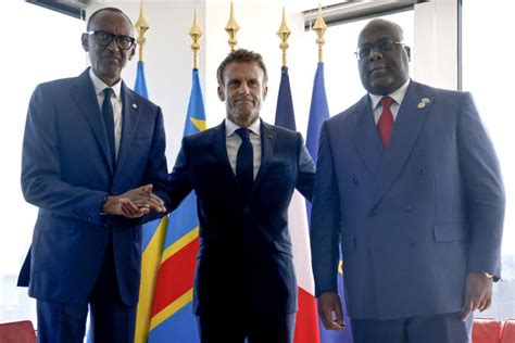 Africa Kagame Macron Tshisekedi Meet Over Security Solution