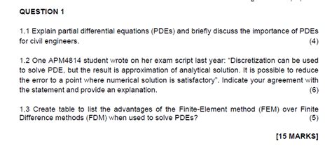 Solved Question 111 ﻿explain Partial Differential Equations