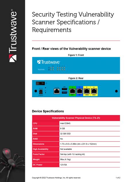 Securitytestingvulnerabilityscannerspecificationsandrequirements