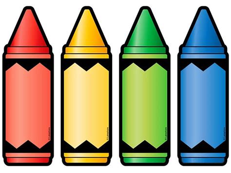 Crayon Accents Crayon Template Blue Crayon Preschool Colors