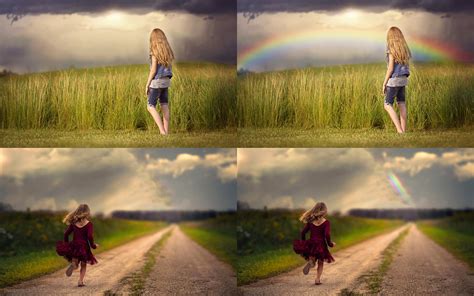 Rainbow Overlays Photoshop Overlays Sun Flare Realistic Etsy