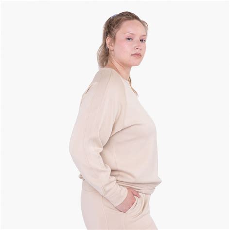 Womens Mono B Elevated Crew Neck Sweatshirt Plus Size Eagle Eye