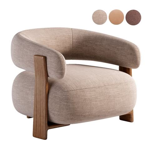 Kave Home Fauteuil Granite Armchair 3d Model 3dbrute