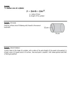 Guided Notes Lesson 2 6 Part 1 Surface Areas Of Prisms And Cylinders